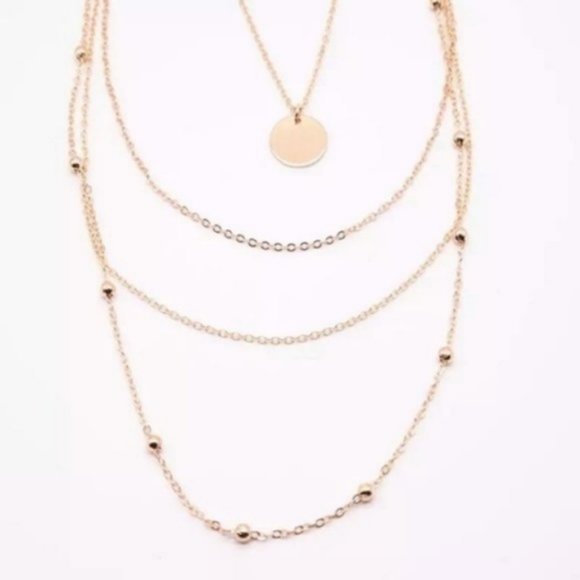 Urban Outfitters | Jewelry | Multilayer Large Beads Coin Necklace ...